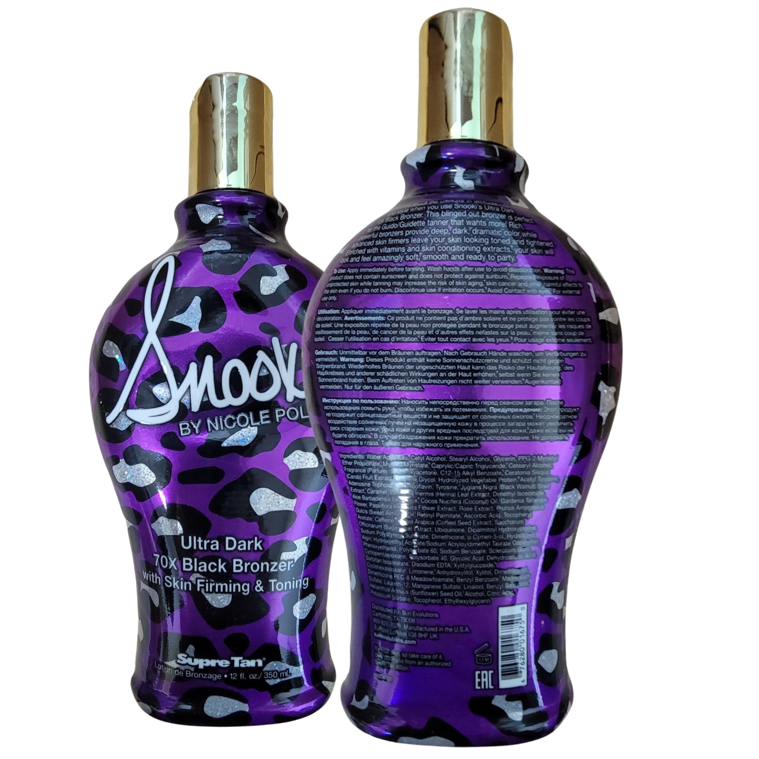 Supre - Snooki Ultra Dark 70X Black Bronzer w/ Skin Firm & Toning - 12 fl oz