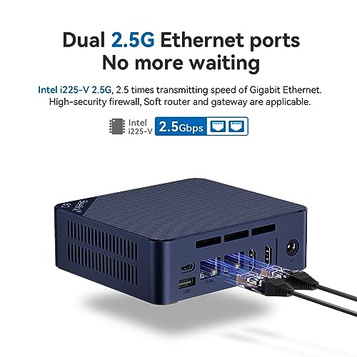 Beelink EQ12 Mini PC,12th Generation Intel Alder Lake-N100 Processor (4C/4T,up to 3.4GHz),Mini Computer with 16GB DDR5 RAM/500GB SSD,Support 4K 60Hz/Dual HDMI+Type-C/USB3.2/WiFi 6/BT5.2/Auto Power On