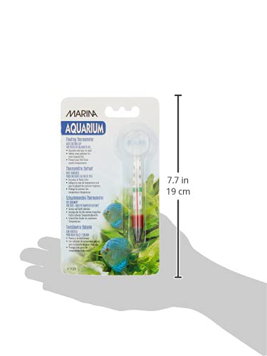 Marina Floating Thermometer for Betta Fish Tank with Suction Cup, Aquarium Thermometer, 11201A1