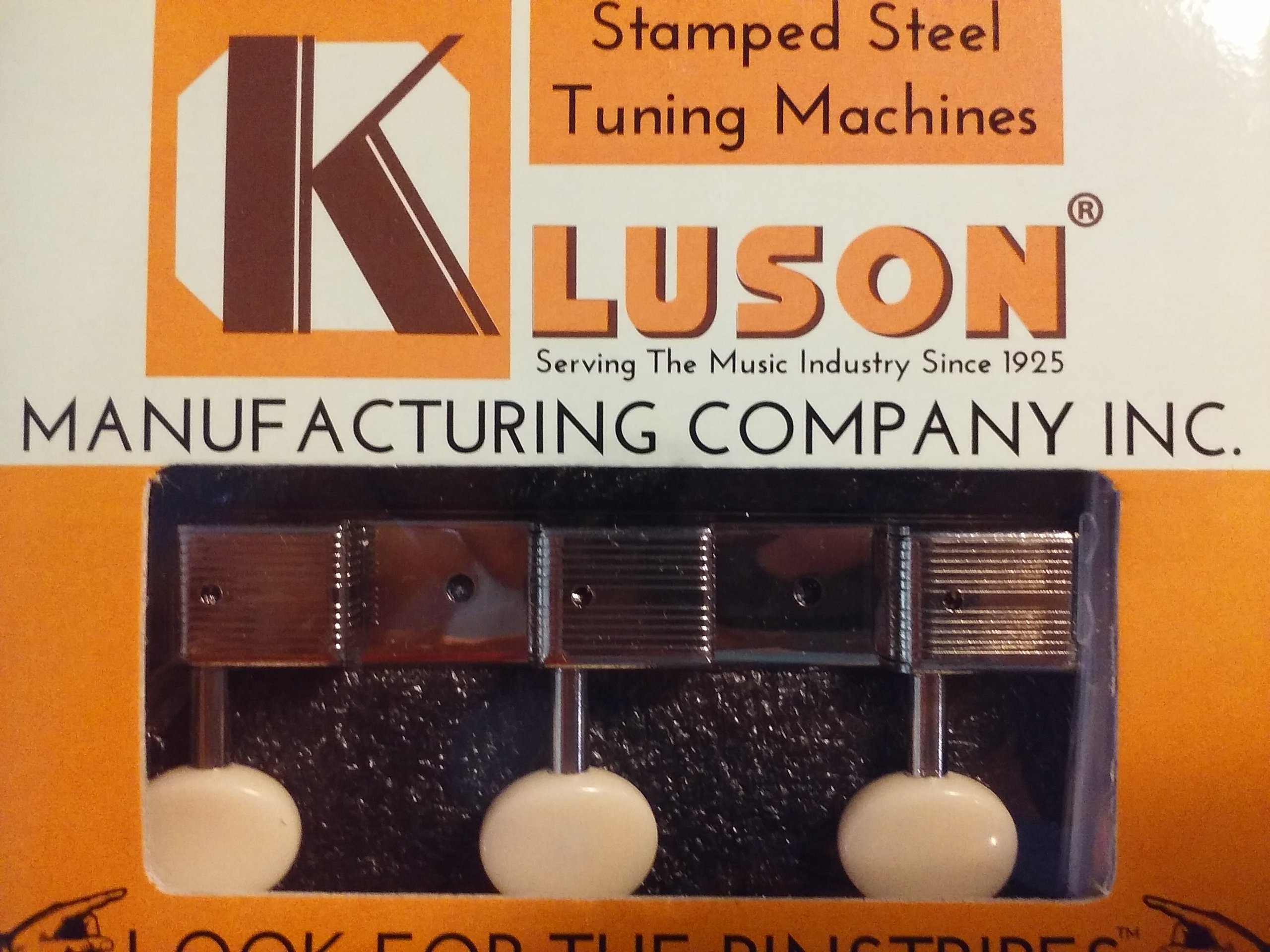 Kluson No-Line"3-On-A-Plate" Guitar Tuning Pegs W/Cream Buttons Fit Gibson Epi