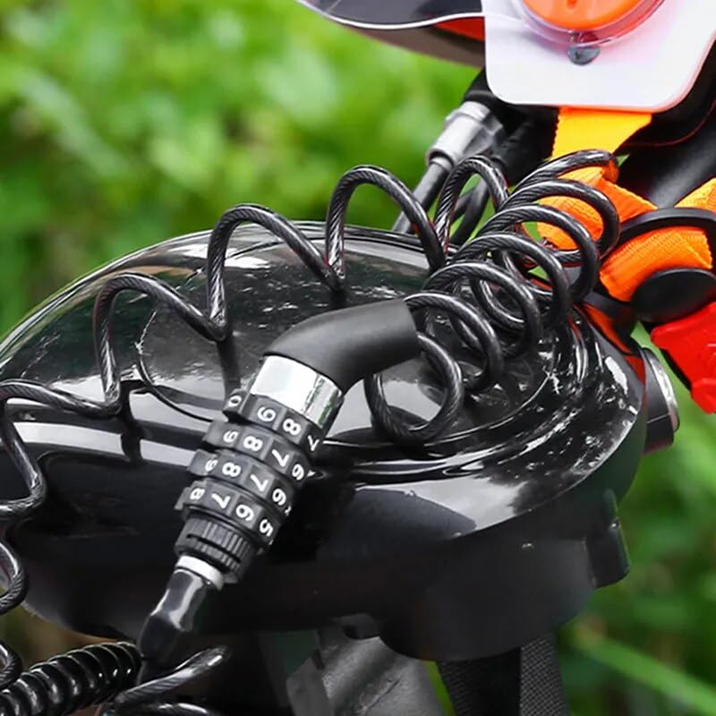 Bike Lock Bicycle Mini Code Lock Helmet Lock Durable Steel Wire Lock Bicycle Accessories Bicycle Lock