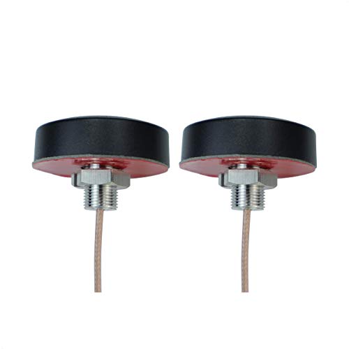 Proxicast Ultra Low-Profile Indoor/Outdoor WiFi Antenna - Triple Band 2.4/5.8/6 GHz - Fixed Through-Hole Screw Mount Bluetooth | ZigBee | WiFi Puck - 6.7 ft Coax Lead w/RP-SMA (ANT-130-005-2PK)