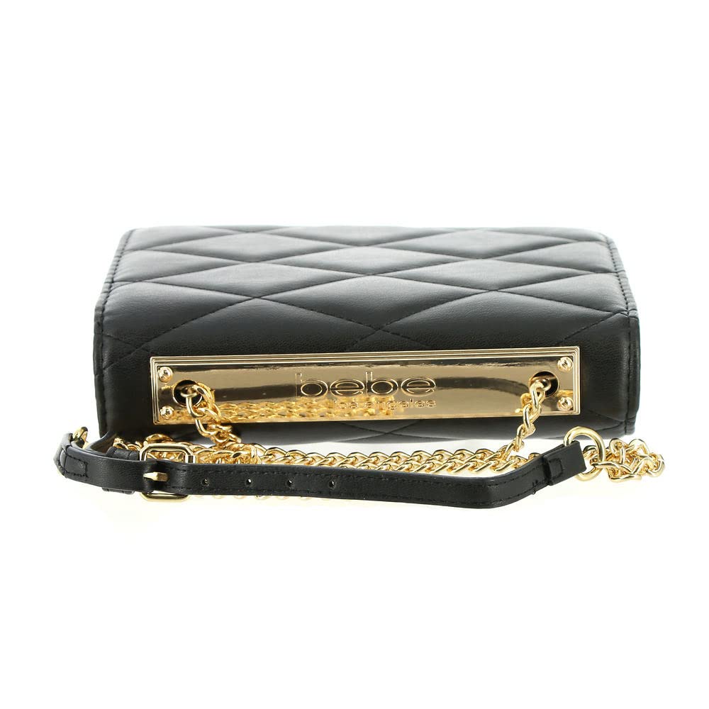 bebe Abigail Logo Top Crossbody Bag Black