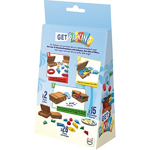 Get Packing 2 Player Puzzle Game - Travel-Sized Brain Teaser for On-The-Go Fun, Quick and Engaging Game for Kids & Adults, Ages 6+, 2 Players, 15 Minute Playtime, Made by Zygomatic
