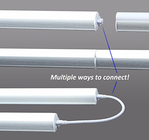 UMR Brightest LED Shop Light 4FT 22W Linkable to Every Length, Ultra Efficient 6500K Daylight Integrated Fixture for Garage, Ceiling, Kitchen, & Under Cabinet, Plug & Play Installation