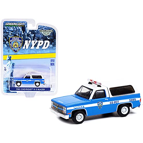 Greenlight 30245 1985 K-5 Blazer - New York City Police Dept NYPD (Hobby Exclusive) 1/64 Scale