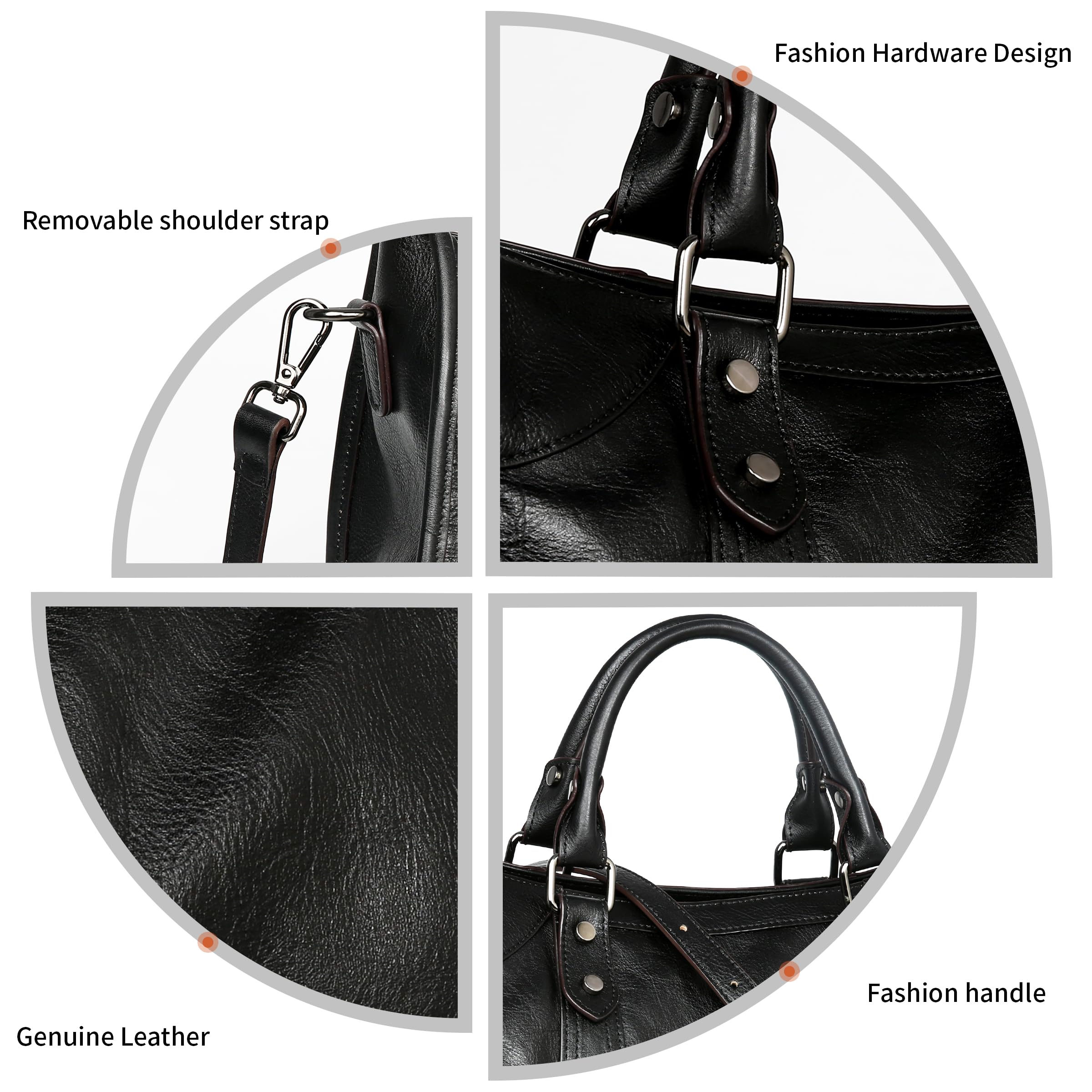 Iswee Canvas Womens Bucket Bag Shoulder Handbags Hobo Ladies Purses Fashion Tote Purse (Dark Gray)