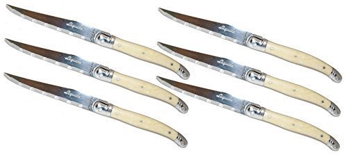 Laguiole Steak Knife Set of 6 - Ivory handle