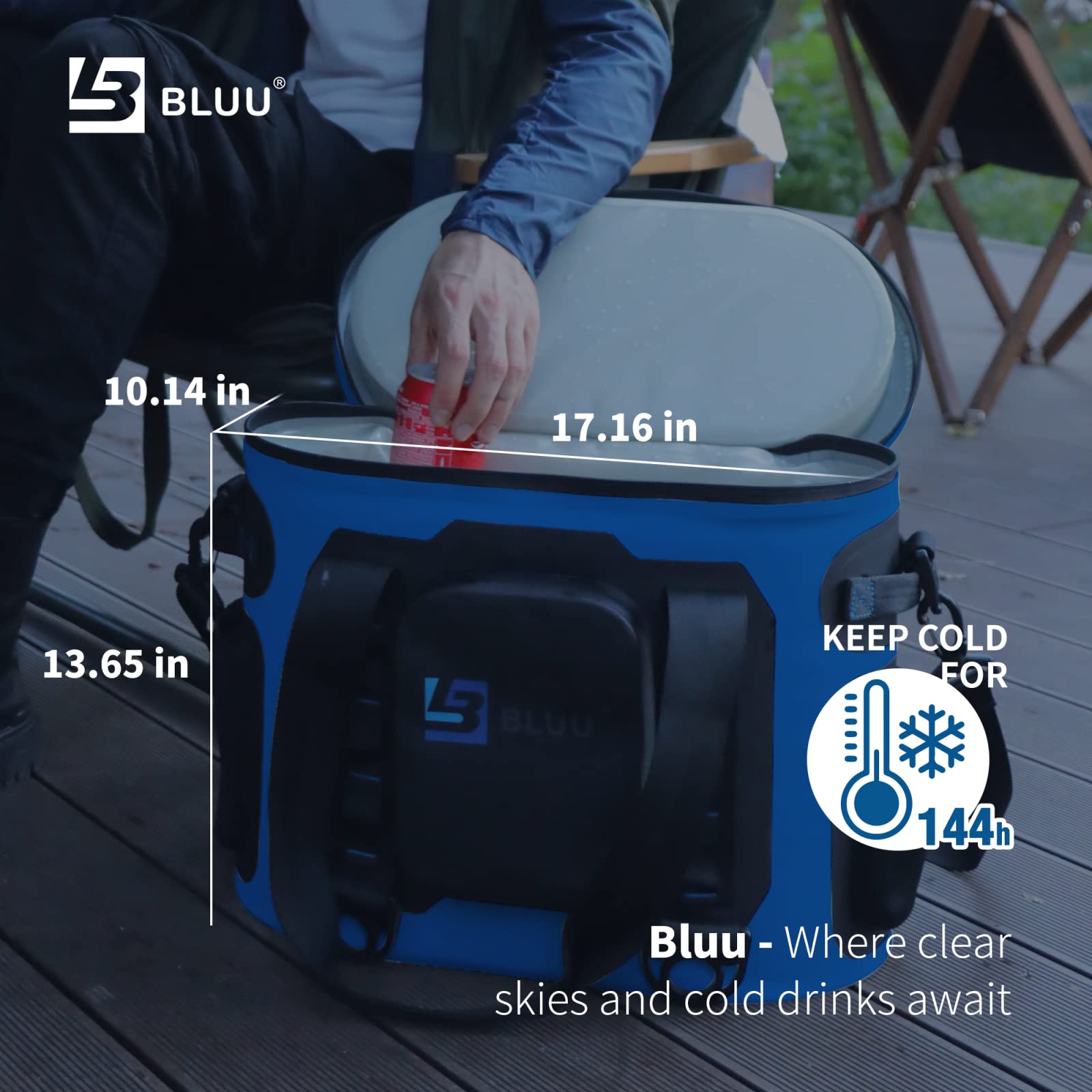 BLUU 25 Quart Cooler Bag, Leakproof Insulated Bag Coolers with HydroLock Zipper (Avatar)