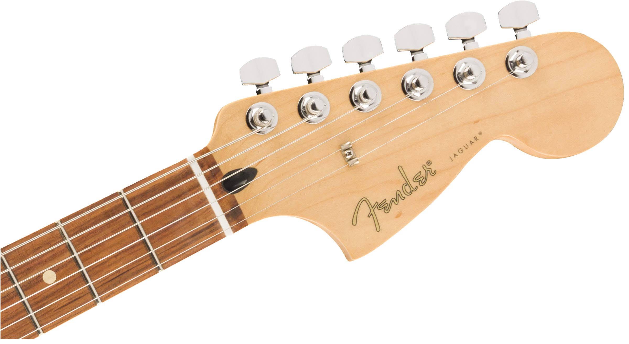 Fender Player Jaguar - Capri Orange Bundle with Hard Case, Cable, Tuner, Strap, Strings, Picks, Capo, Fender Play Online Lessons, and Austin Bazaar Instructional DVD