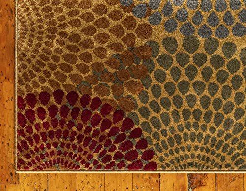 Unique Loom Barista Collection Area Rug - Java (5' 3" x 8' Rectangle, Beige/ Black)