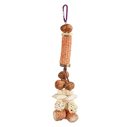 FUWE Bite Toy Edible Coloring Natural Materials Safe Corn Cough Chewing Toys for Parakeets for Parrots Rattan Ball Model (FUWE8zecd4gm0k-11)