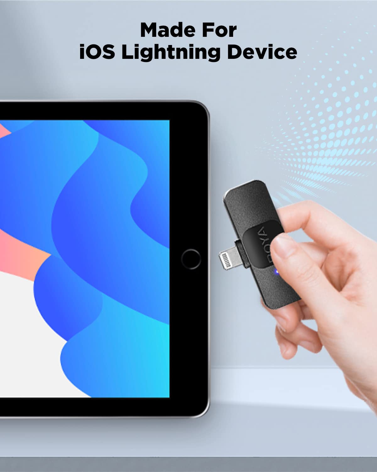 BOYA by-V2 Wireless Microphone for iPhone,2.4GHz Plug Play Mnini Clip-on Mic for iPhone 14/14 Pro/13/13 Pro/12 iPad iOS Devices Vlogging YouTube Video Recording Podcast Interview