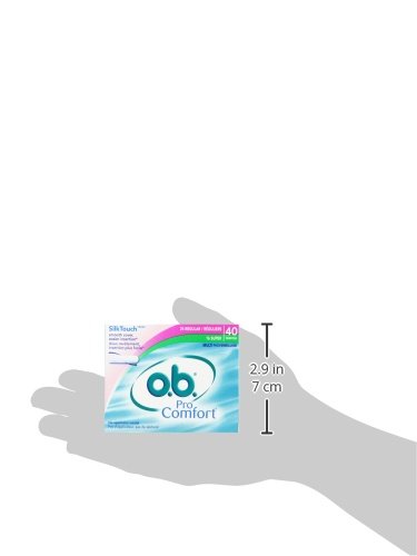 o.b. Pro Comfort Applicator Free Digital Tampons, Regular and Super Multi-Pack - 40 Count
