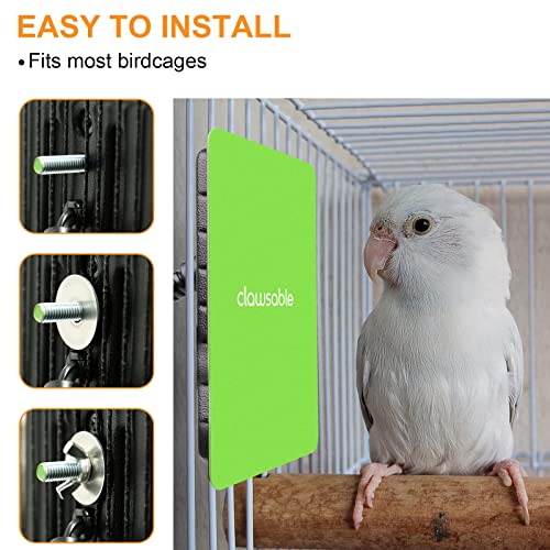 Feneya Bird Cage Heater, Higher Heat Transfer Efficiency Snuggle Up Bird Warmer for Exotic Pet Birds, 10W Aluminum Shell Bird Heater for Cage for Parakeets, Parrots, 3.7"x5.7"