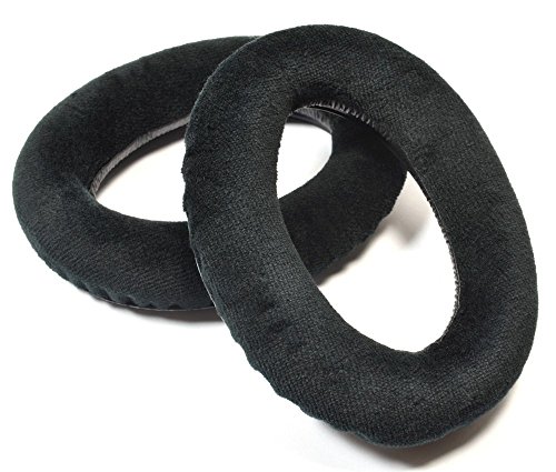 Replacement Earpad Cushions + Inside Tone Tuning Foam Pads for Sennheiser HD600, HD650, HD545, HD565, HD580, Headphones with ITIS Cable Clip