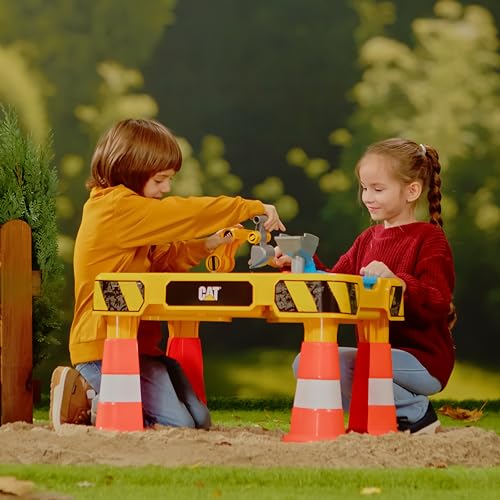 Klein Theo CAT Sand and Play Table Premium Toys for Kids Ages 3 Years & Up