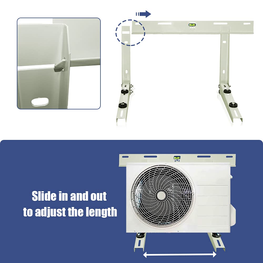 ONELIGHT Outdoor Wall Mounting Bracket,Support up to 265Lbs,9000-36000 Btu Condenser, for Hanging Ductless Mini Split Air Conditioner Heat Pump Systems,Split HVAC Installation Kit