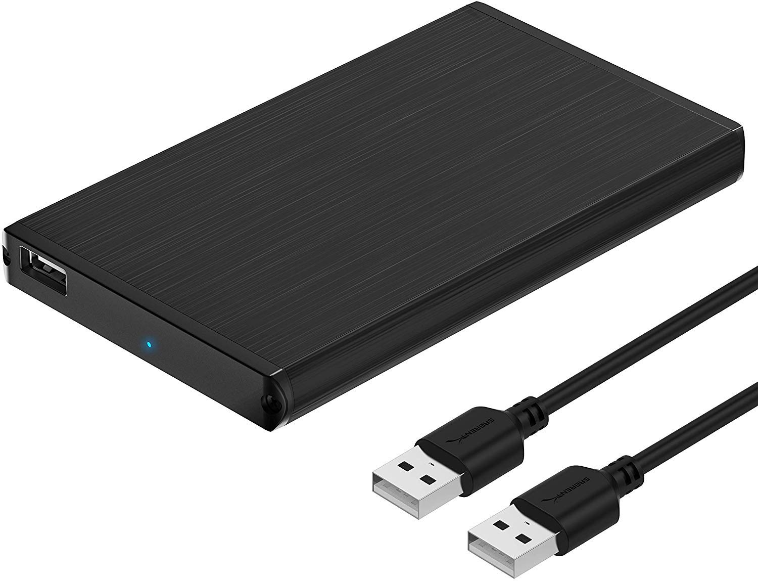 Sabrent Ultra Slim USB 2.0 to 2.5-Inch SATA External Aluminum Hard Drive Enclosure [Black] (EC-UK25)