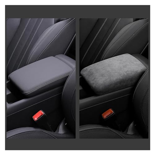 BACION Compatible for Audi A4 A5 S4 S5 2017 2018 2019 2020 2021 2022 Alcantara Car Trim Interior Armrest Box Shell Sheath Cover (Color : Red S-line)