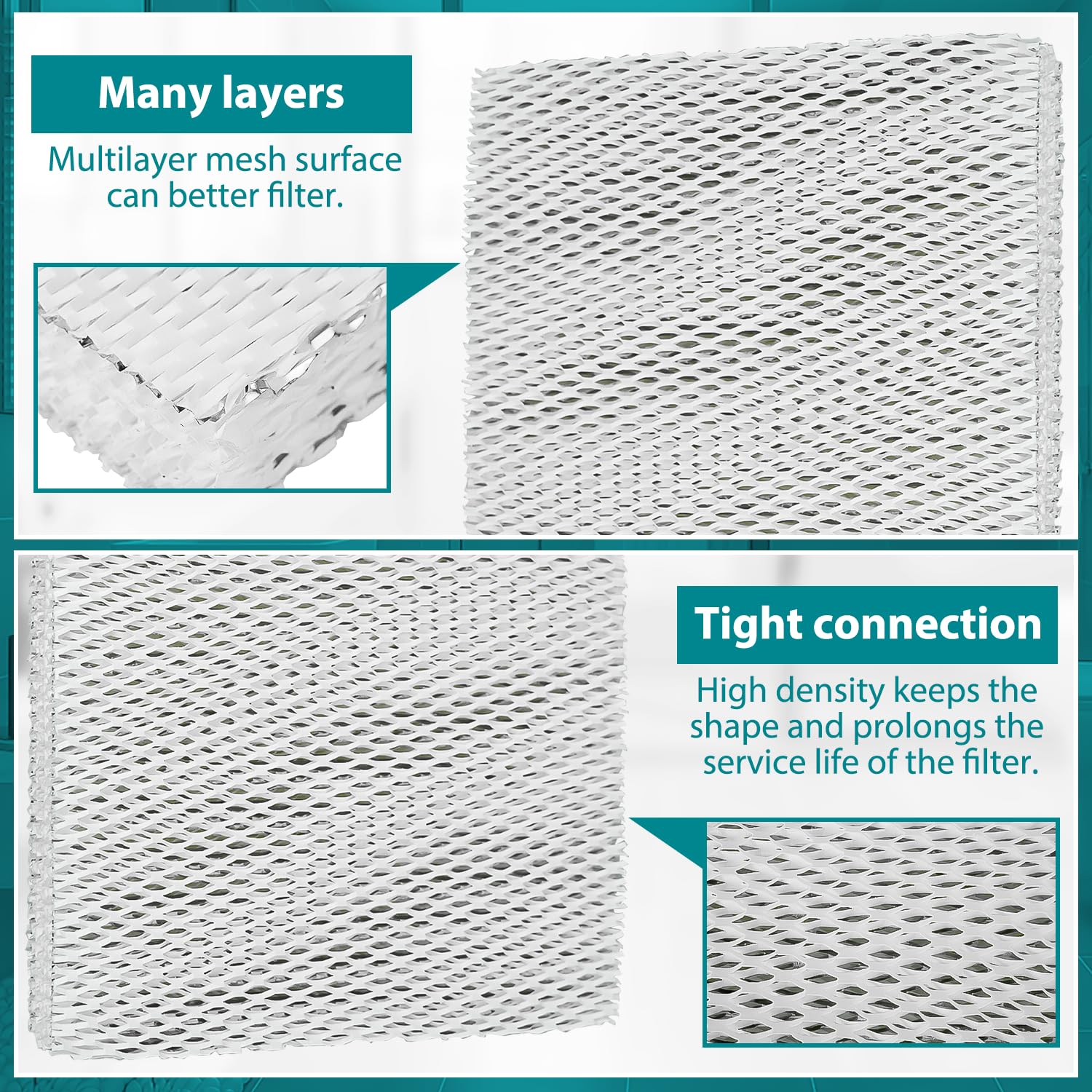 HASMX 1-Pack Replacement Humidifier Filter Pad for Honeywell HE250, HE250A, HE-250, HE-250A Humidifiers, 10" x 13" x 1-5/8" Humidifier Water Pad Filter Replaces Part Numbers: RP3162, A35W