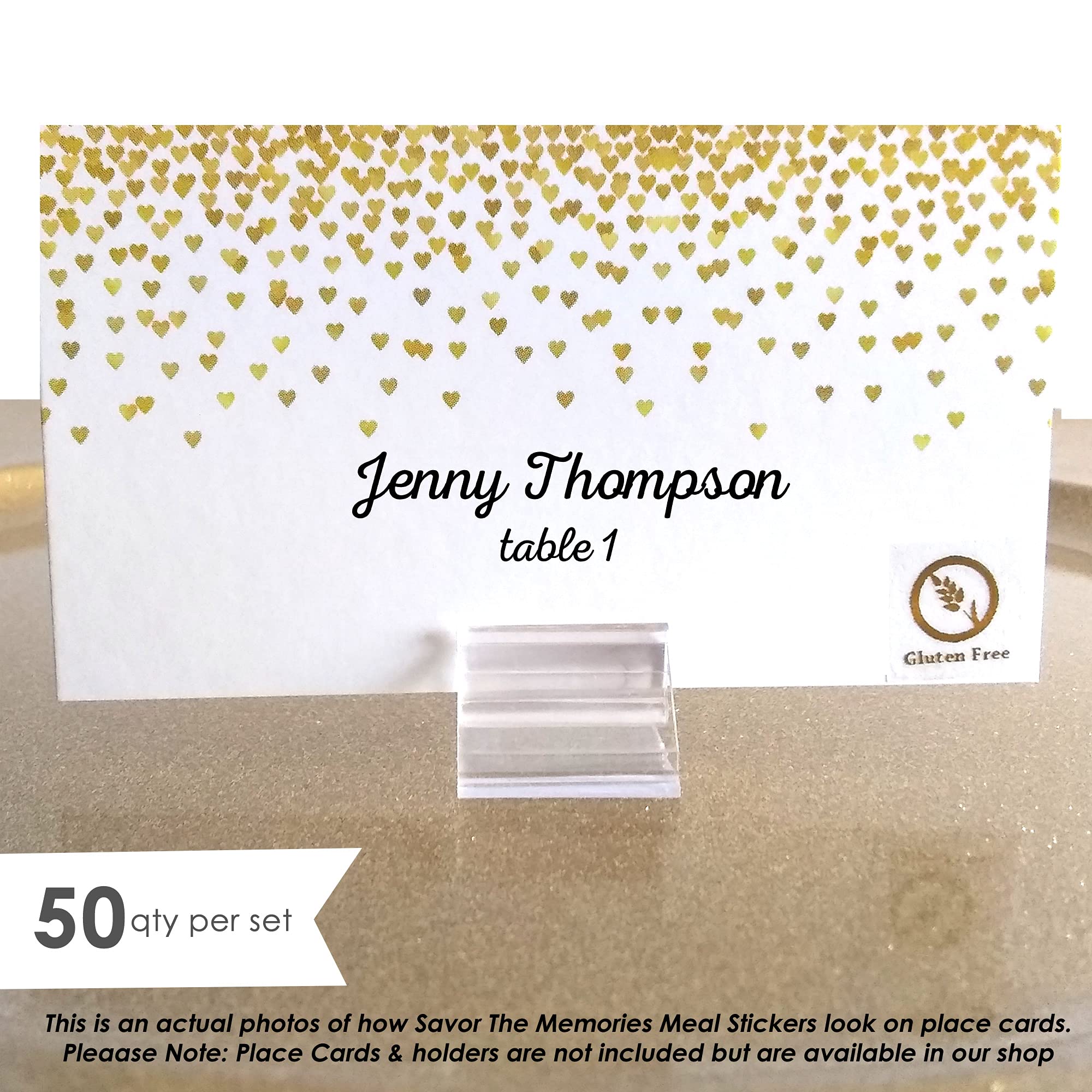 Duck Food Choice Stickers for Place Cards- Meal Stickers (Clear with Black Icon) by Savor The Memories