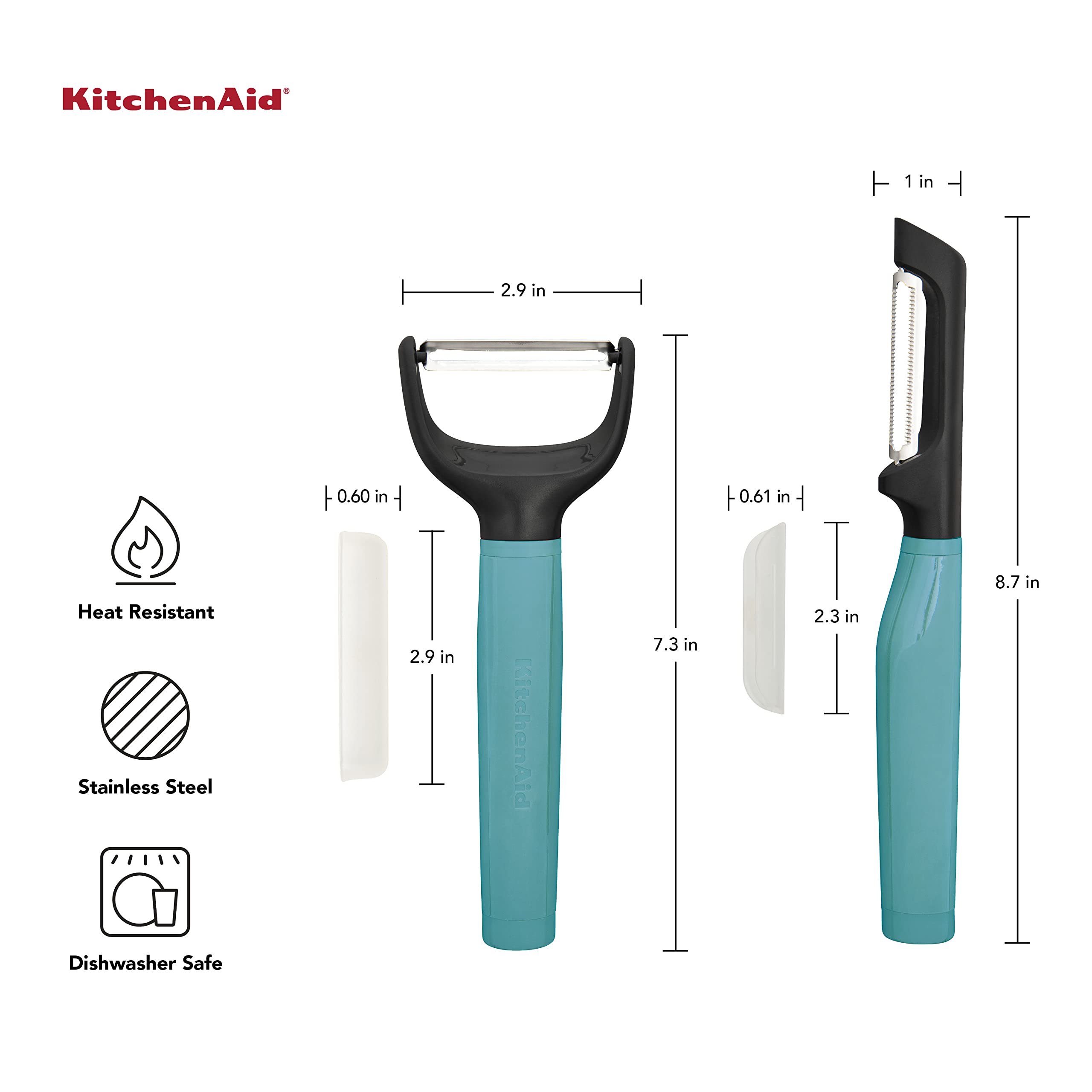 KitchenAid Universal Peeler Set, Set Of 2, Aqua Sky