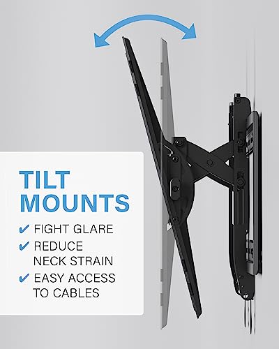 SANUS Advanced Tilt Premium Universal TV Wall Mount for 46β to 90β Flat-Panel TVs - Low Profile, Smooth Extension & Easy to Install - Model VLT6-B1