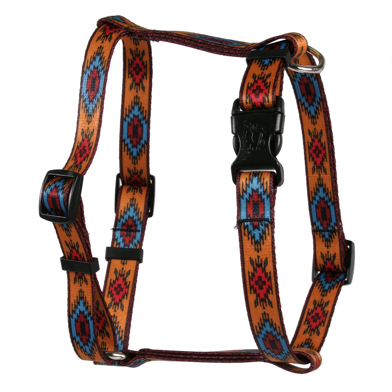 Yellow Dog Design Indian Spirit Orange Roman Style H Dog Harness, Large