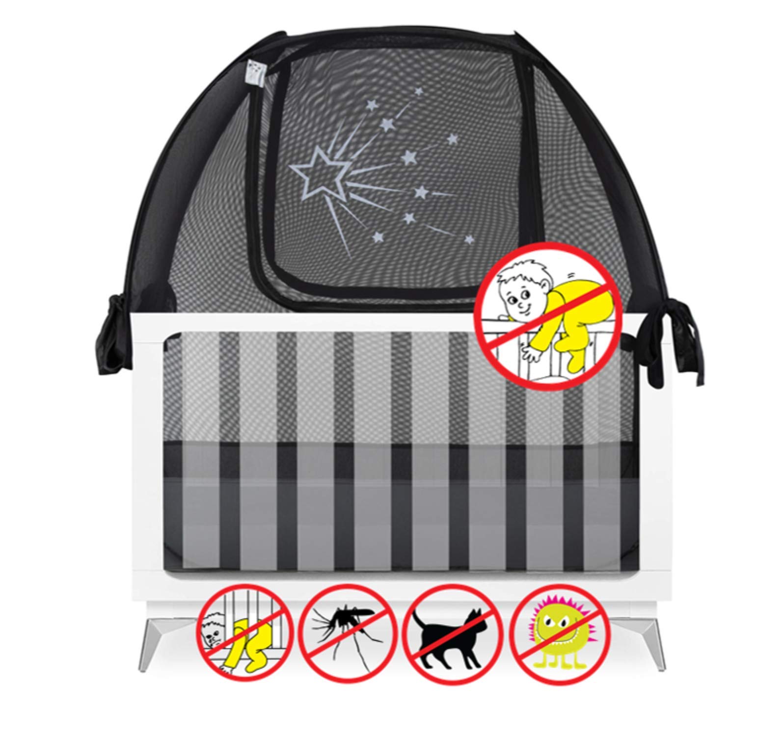 Aussie Cot Net - Baby Crib Tent to Keep Baby from Climbing Out - Toddler Proof Crib Netting Mosquito Net