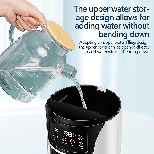 Portable A𝐢r Conditioners, Evaporative A𝐢r Cooler 3 Speeds,USB Personal Evaporative A𝐢r Cooler, Portable Humidifier F𝐚n for Bedroom Kitchen Office Desk Camping #C