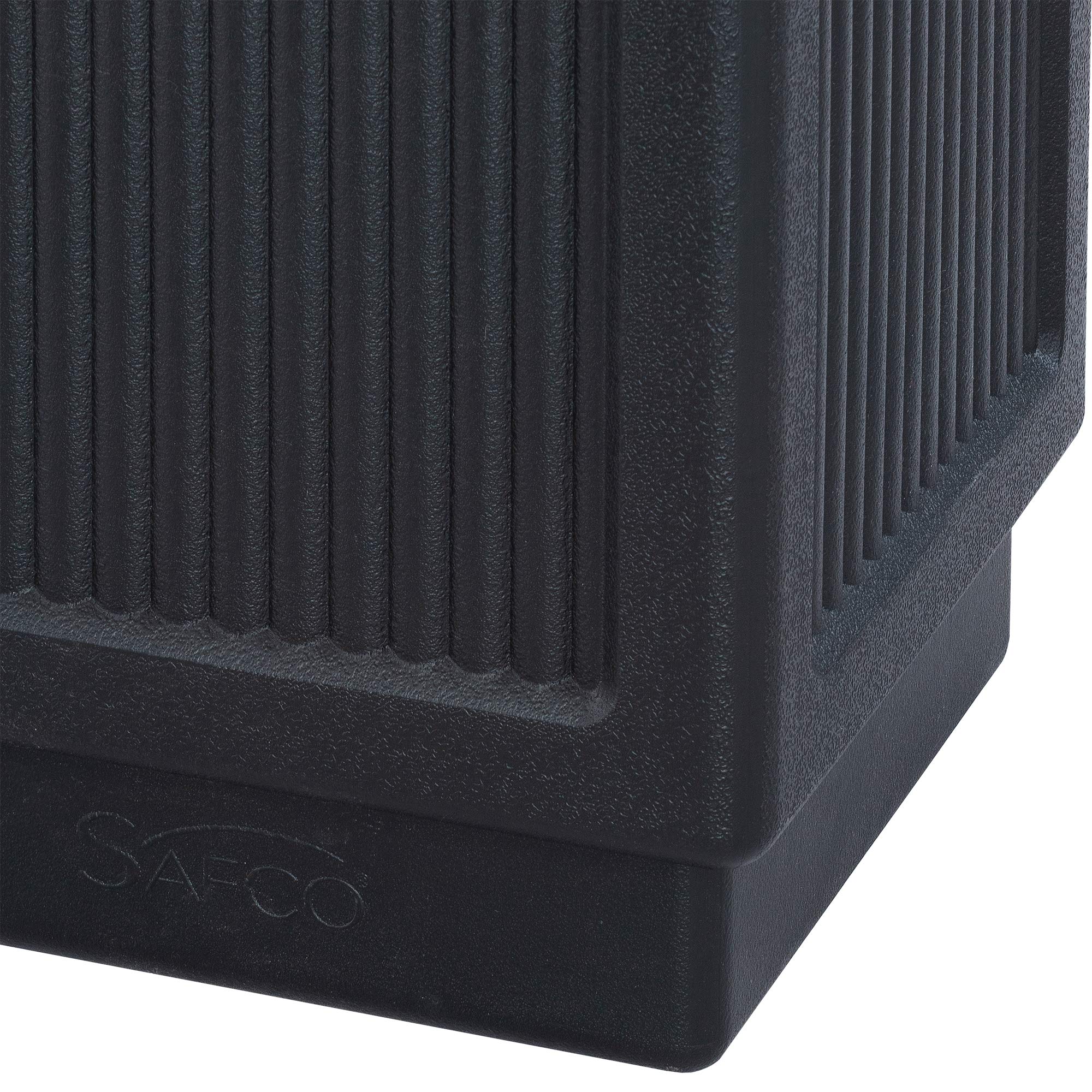 Safco Products Canmeleon Outdoor/Indoor Recessed Panel Trash/Garbage Can 9476BL; Black; Decorative Fluted Panels; 38-Gallon Capacity