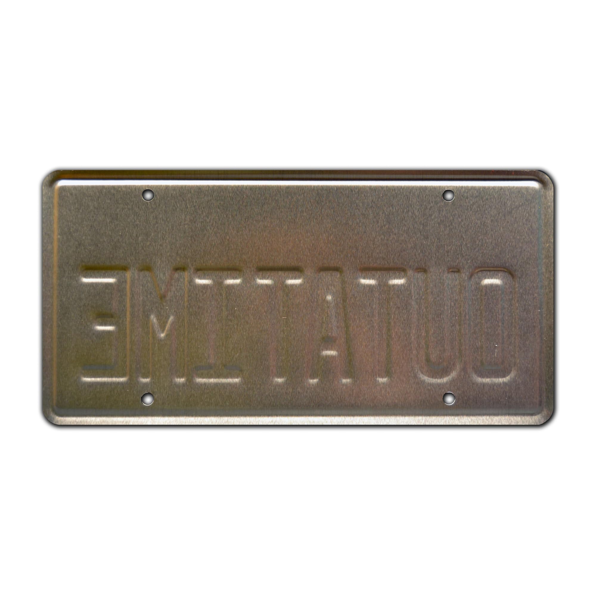 Back to The Future | Delorean | Outatime | Metal Stamped Vanity Prop License Plate