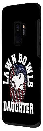 Galaxy S9 American Flag Fingerprint Patriotic Lawn Bowls Daughter Case