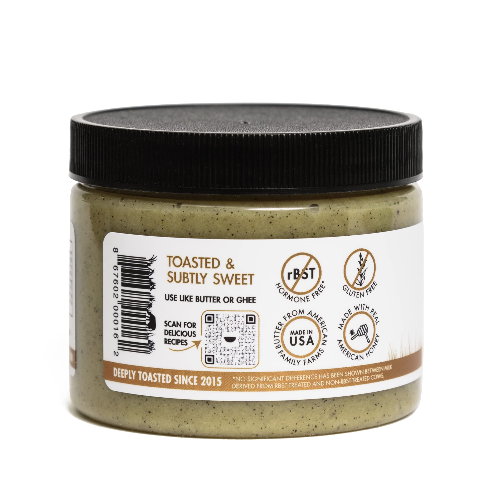 Black & Bolyard Honey Brown Butter – Non-GMO, Grass-fed Butter – Caramelized & Honey Infused Butter – Ghee Butter/Clarified Butter Alternative – Toasted Honey Butter – 5 Ounces