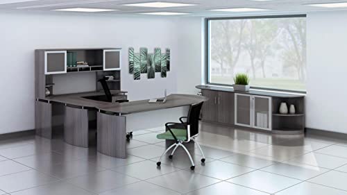 Safco Products MNBDGLLGS Medina Desk, Gray Steel Laminate