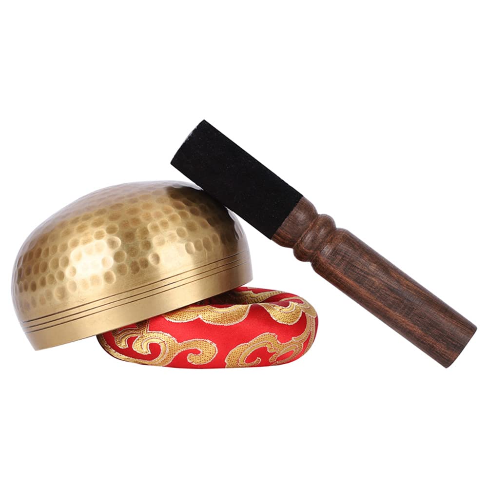 Biggo Tibetan Singing Bowl Set-Meditation Sound Bowl for Yoga,Mindfulness,Chakra Healing,Self-Regulation,Handcrafted(3.2Inch)