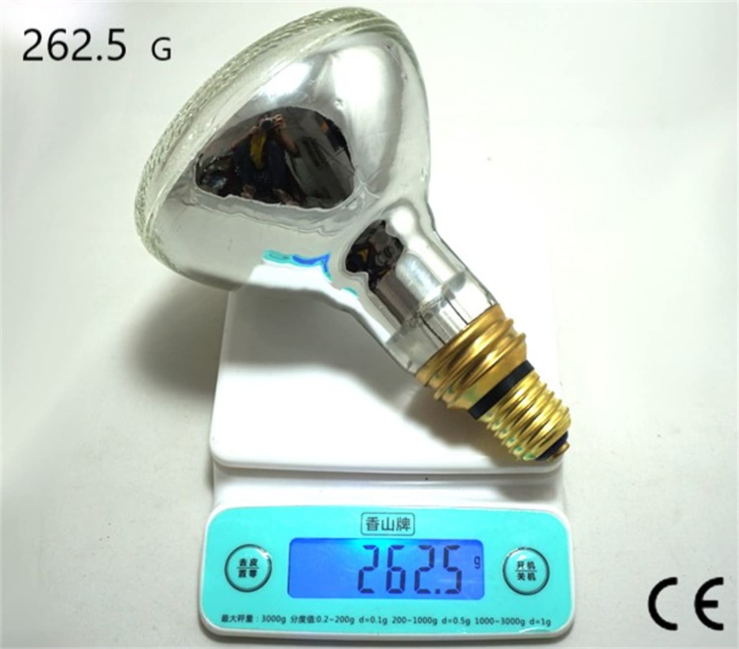 BONGBADA Heat Lamp Bulb P40 2 Pack Red Infrared Glass Lamp Bulb for Food Service, Brooder Bulb, Chicks, Pet, Bathroom, Light Therapy, Reptiles and Amphibian Use E26 Base (Clear, 125W)