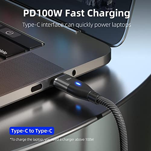 BoxWave Cable Compatible with VTech KidiBuzz G2 - MagnetoSnap PD AllCharge Cable (100W), Magnet PD 100W Charging Cable USB Type-C Micro USB for VTech KidiBuzz G2 - Jet Black