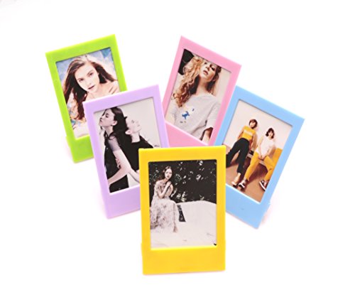 Fujifilm Instax Mini Five Pack Instant Film Photo Frames,Hellohelio 5 Colorful 3 Inch Borders, Set of 5
