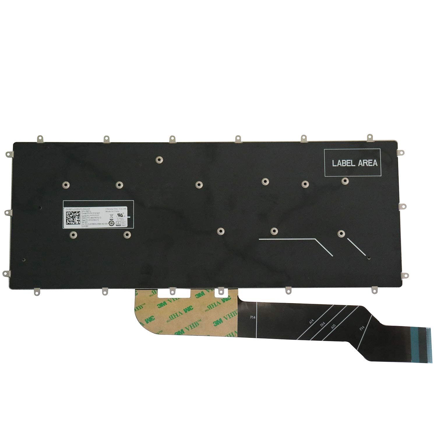 AUTENS Replacement US Keyboard for Dell Inspiron 5368 5378 5370 5379 5568 5578 5579 7368 7370 7373 7375 7378 7460 7466 7467 7560 7569 7570 7572 7573 7579 Laptop No Frame (No Backlight)