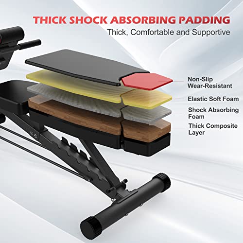 Finer Form Multi-Functional FID Weight Bench for Full All-in-One Body Workout β Hyper Back Extension, Roman Chair, Adjustable Sit up Bench, Incline, Flat & Decline Bench. Perfect with adjustable dumbbell set, barbell weight set or bench press