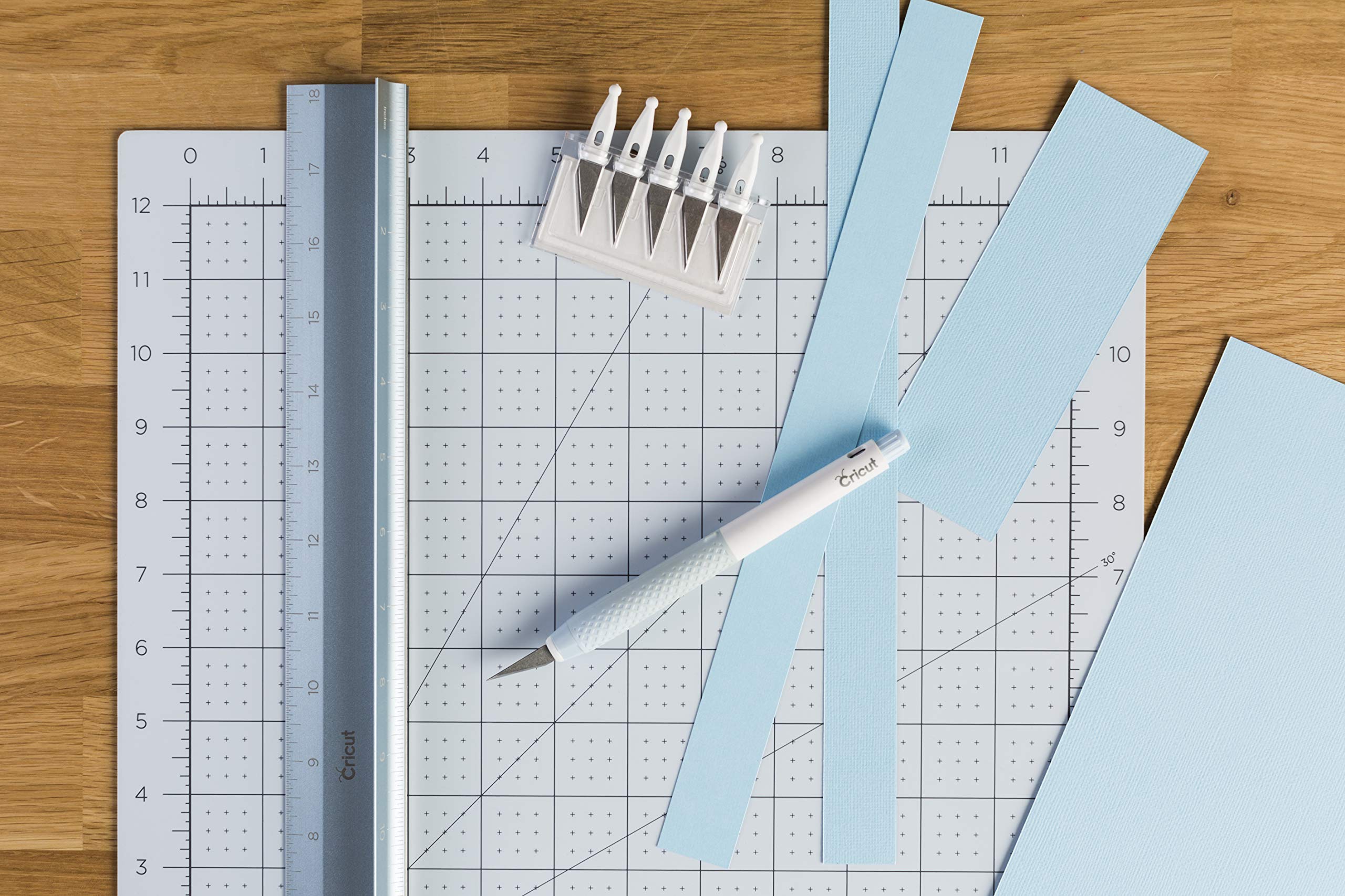 Cricut Self Healing Cutting Mat - Cricut Mat for use with Cricut TrueControl Knife, Rotary Cutter, Craft Knife, Xacto Knife - 12" x 12" [Blue]