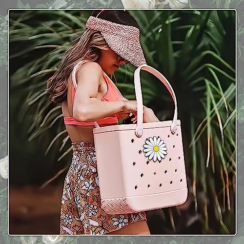 SHIYIXING Flower Charms for Bogg Bag, Bogg Bag Charms Accessories,Decorative Charm for Beach Tote Bag Rubber Beach Bag
