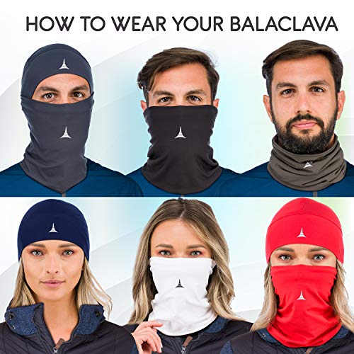 Balaclava Ski Mask - Winter Face Mask for Men & Women - Cold Weather Gear for Skiing, Snowboarding & Motorcycle Riding Red