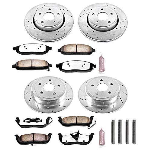 Power Stop K2220-36 Front and Rear Z36 Truck & Tow Brake Kit, Carbon Fiber Ceramic Brake Pads and Drilled/Slotted Brake Rotors
