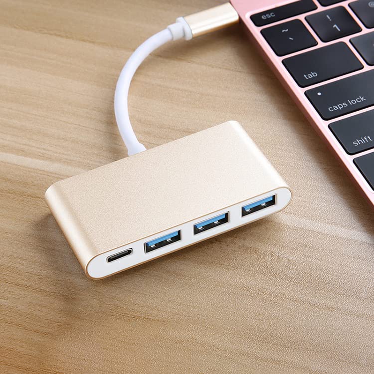 BRASSU 2 Type-A one-to-Four adapters Type-C adapters (Size : Silver)
