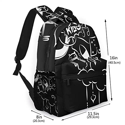 Ganiokar Cartoon Backpack Bookbags For Student Girls & Boys, 4 Small Pockets Inside,Color1