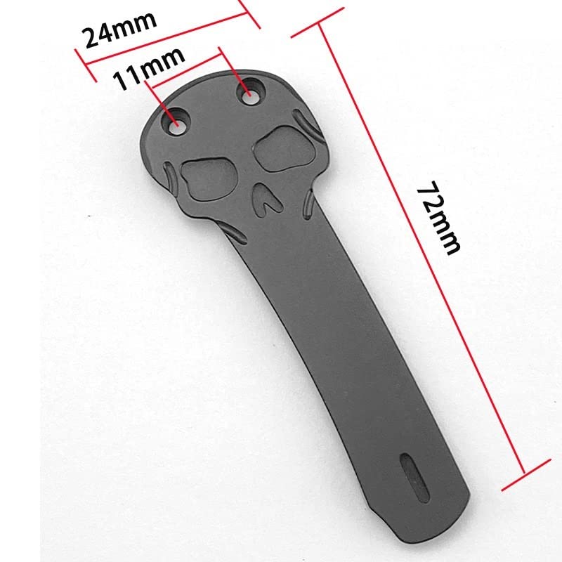 BRASSU Sheath Back Clip Waist Clip TC4 Titanium Alloy Pocket Clip (Size : B)