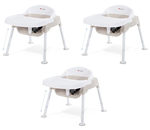Foundations Secure Sitter Premier Adjustable Low Feeding Chair (7"-13" Seat Heights), Removable Tray, 3-Point Safety Harness, No Tip Base (3-Pack)